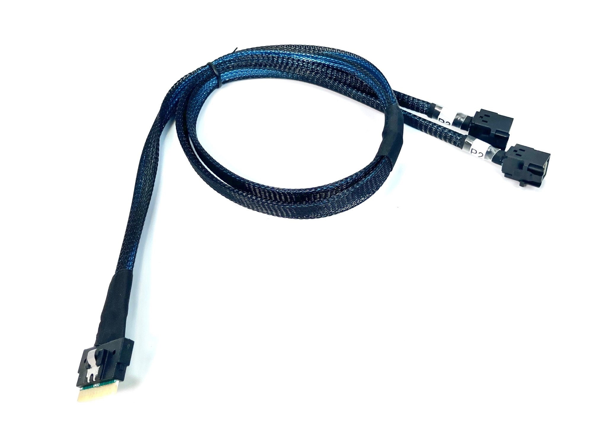 ‌SlimSAS 8i S‌FF-8654 to 2 X Mini SAS SFF-8643 Cable - 60 CM - Walmart.com
