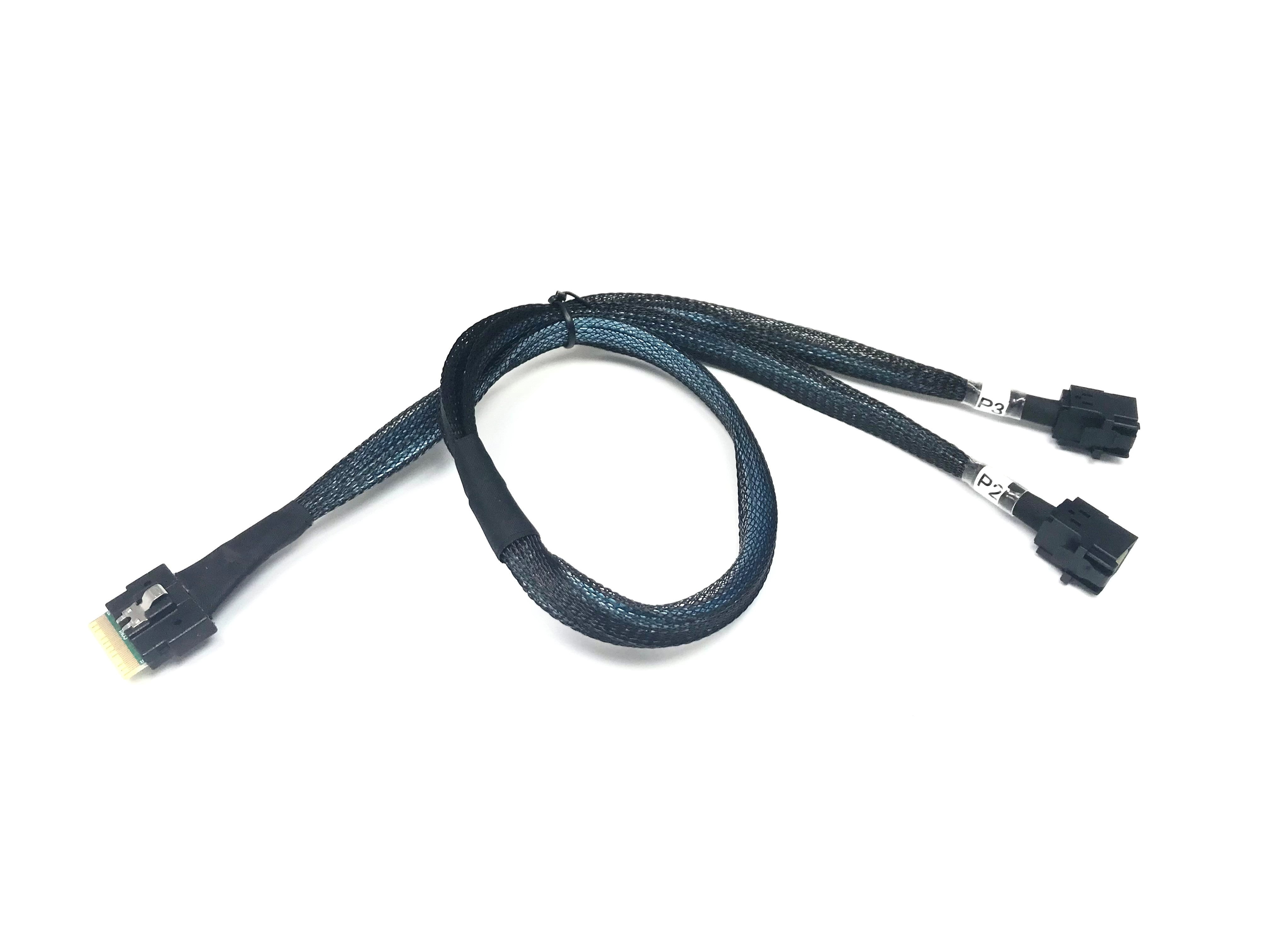 ‌SlimSAS 8i S‌FF-8654 to 2 X Mini SAS SFF-8643 Cable Tri-Mode- 500MM ...