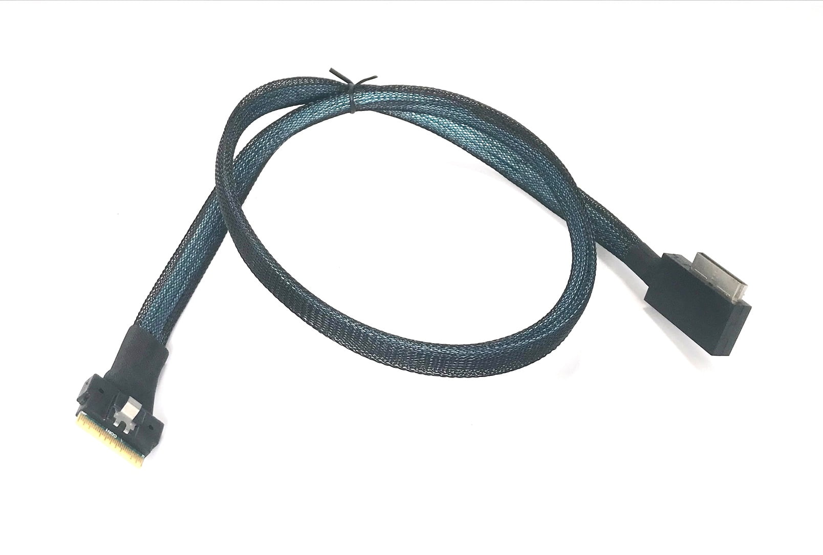 SlimSAS 8i (SFF-8654) to Side Angled Oculink 8i (SFF-8611) Cable -750mm ...