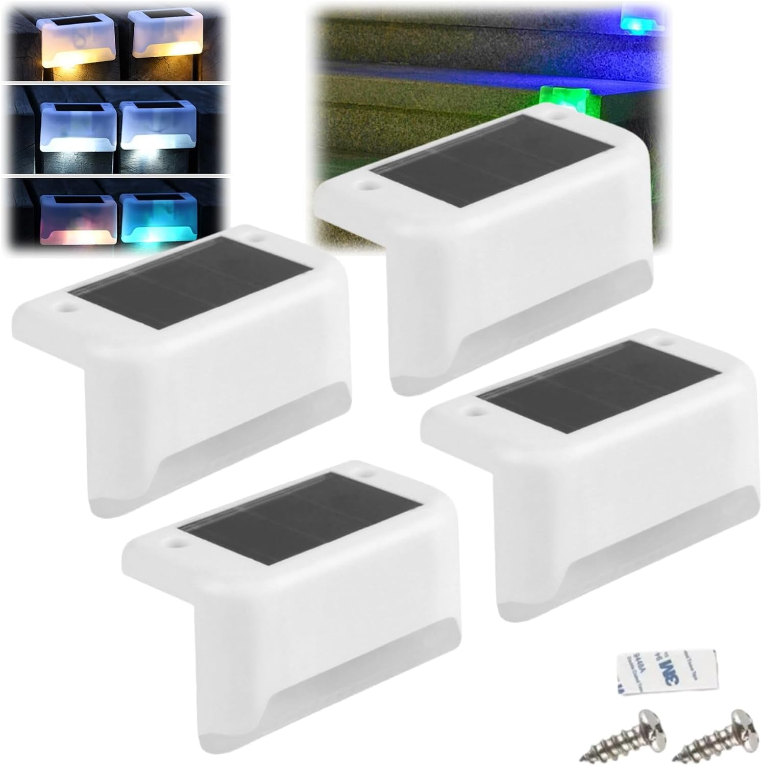 Slimdescent Solar Step Lights, Solar Stair Lights, Slimdescent Deck ...