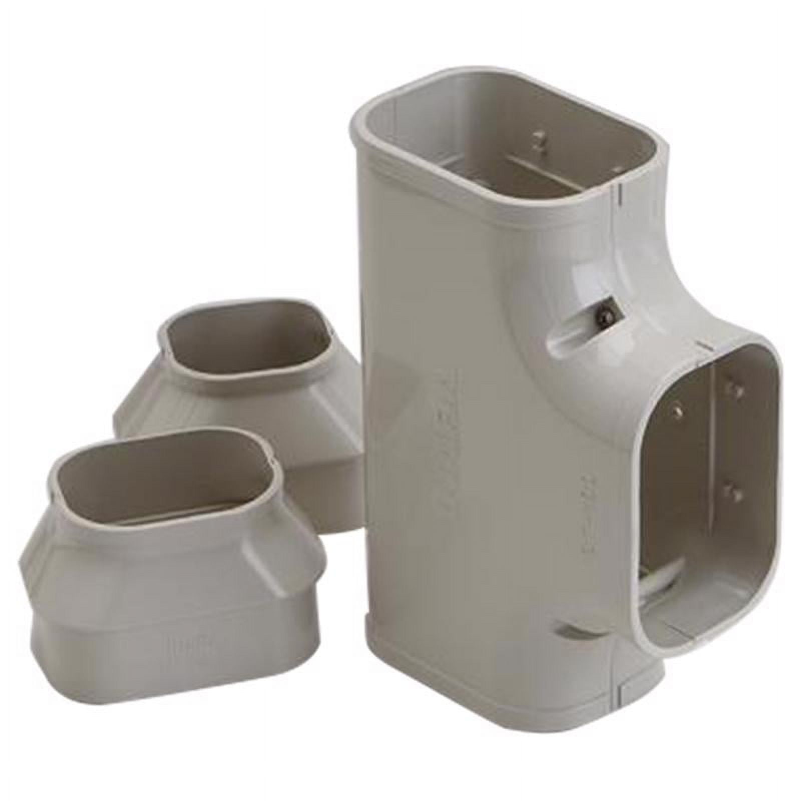 Slimduct Lineset Cover Tee 7.88 in. W X 3 in. H Ivory - Walmart.com