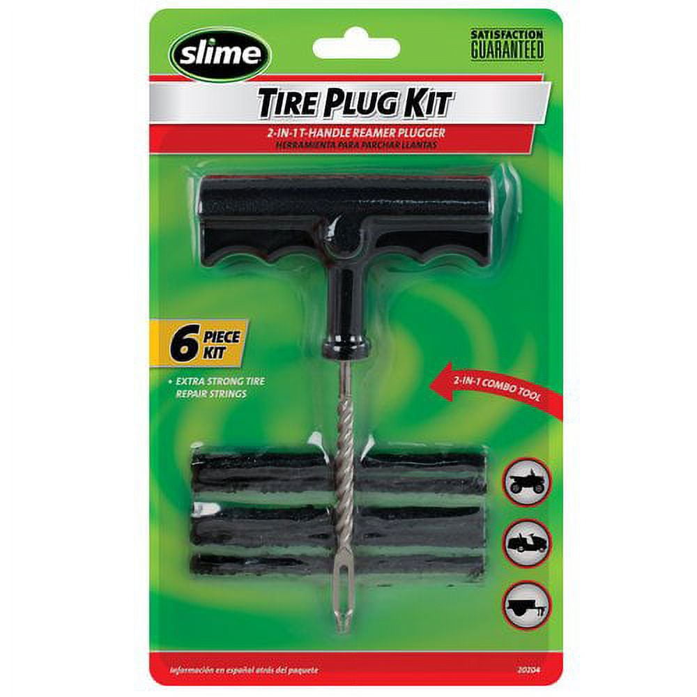 Slime 2-in-1 T-Handle Reamer Plugger Tool for Tires, Ergonomic, 6-Piece ...