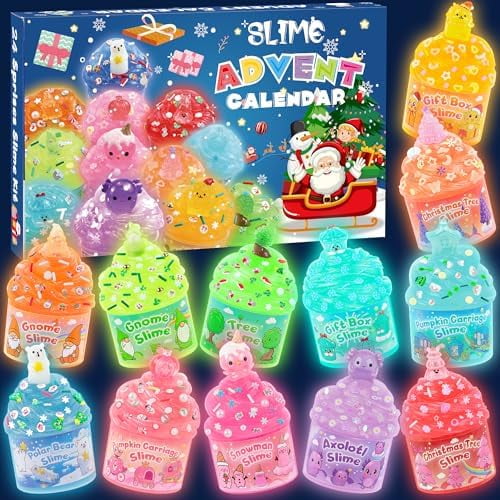 Slime Advent Calendar 2025, Christmas Countdown Calendar, 24 Days of ...