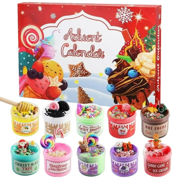 Slime Advent Calendar 2025, Dessert Cake Christmas Countdown Calendar ...