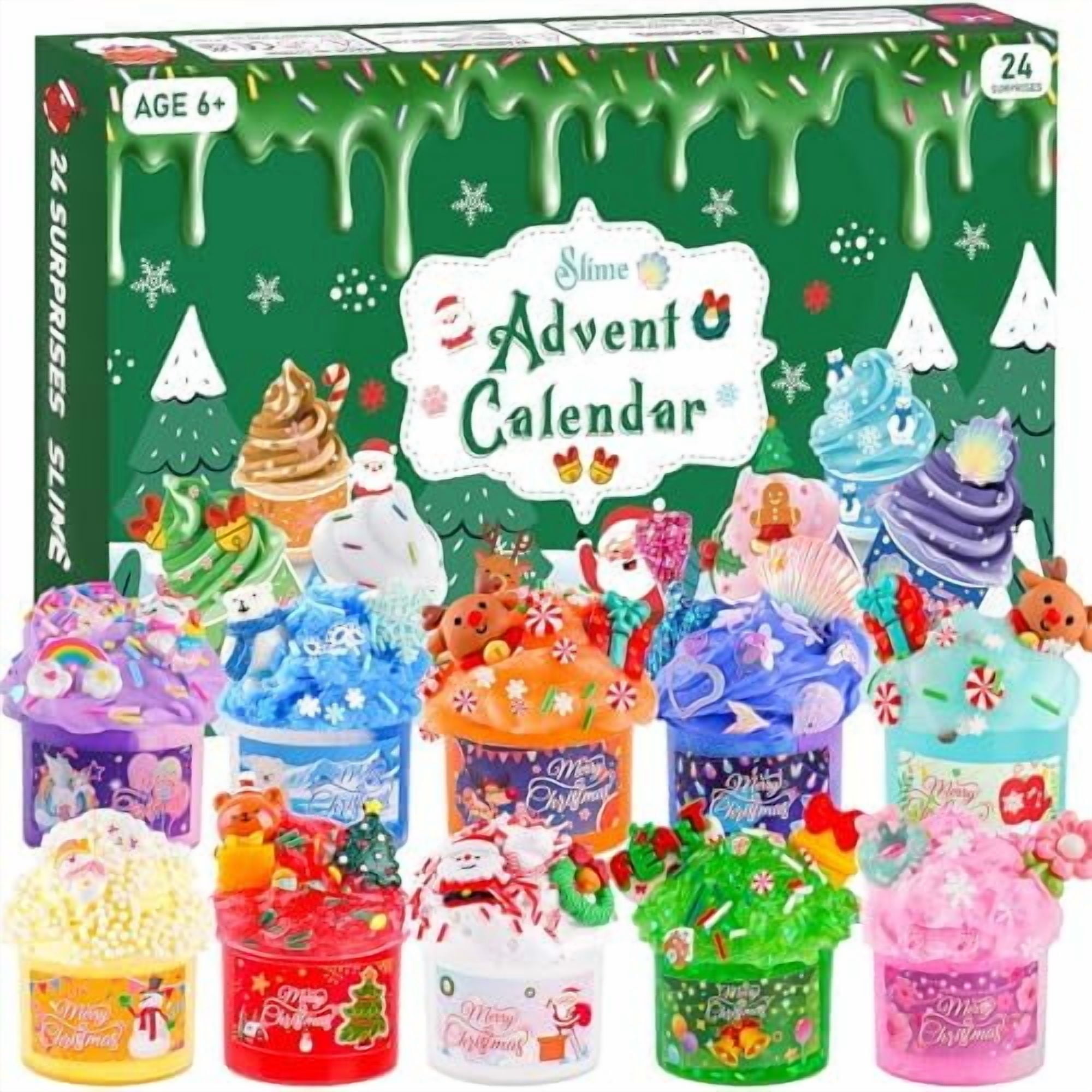 Slime Advent Calendar 2025 Kids, Christmas Countdown Calendars 24 Days ...