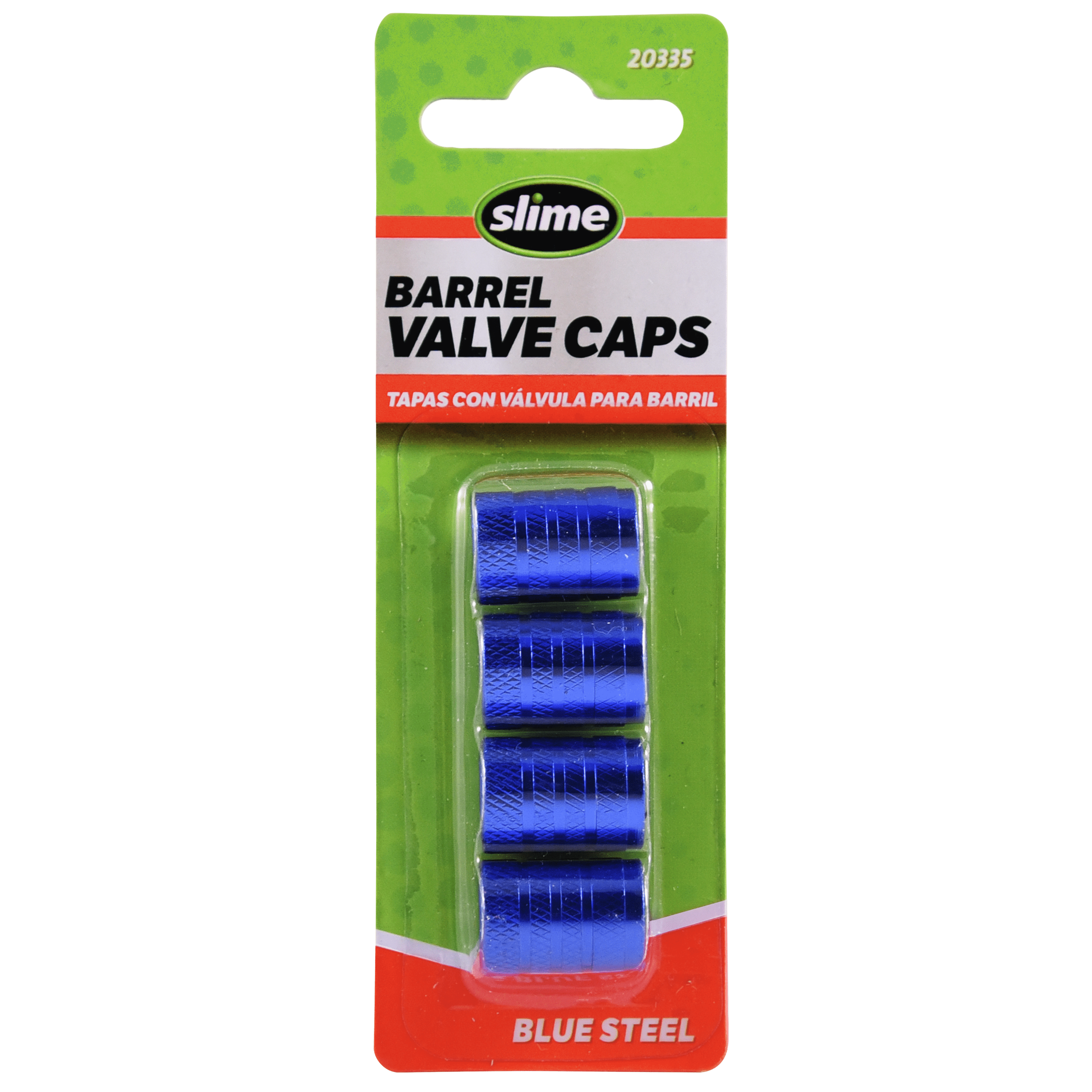 Slime Barrel Tire Valve Caps Blue Steel, Anodized Aluminum - 20335w ...