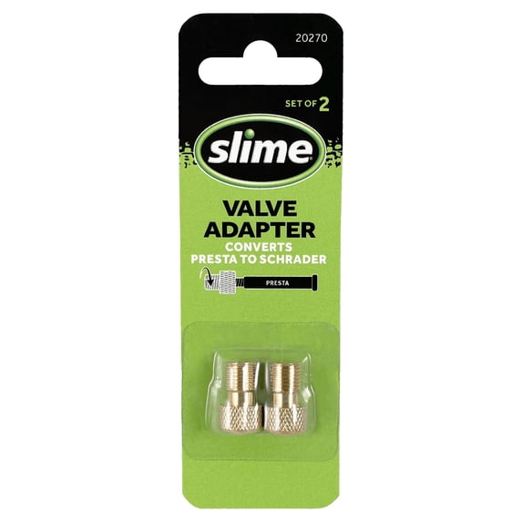 Slime, Bicycle Tire Valve Adapter, Presta to Schrader, 2 Pack - Walmart.com