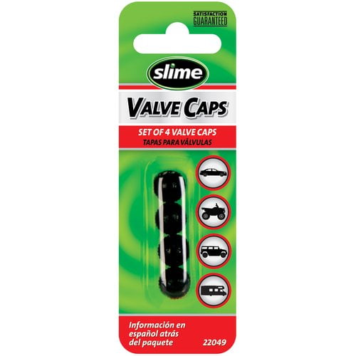 Slime Black Plastic Replacement Valve Caps (4PC) - 22049 - Walmart.com