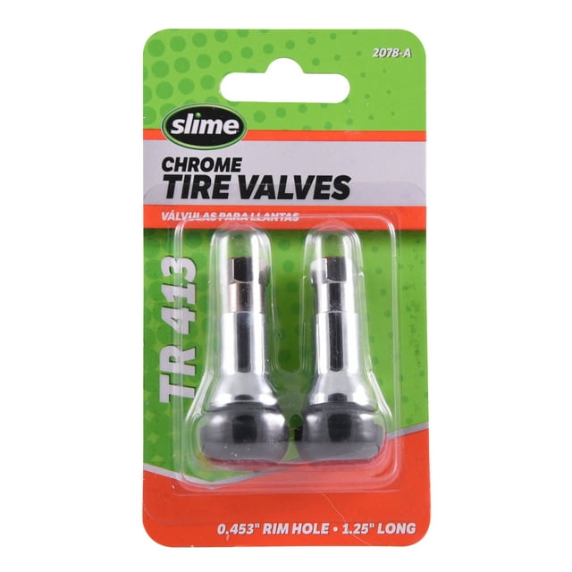 Slime Chrome Tubeless Tire Valves TR413 Metal and Rubber - 2078w ...