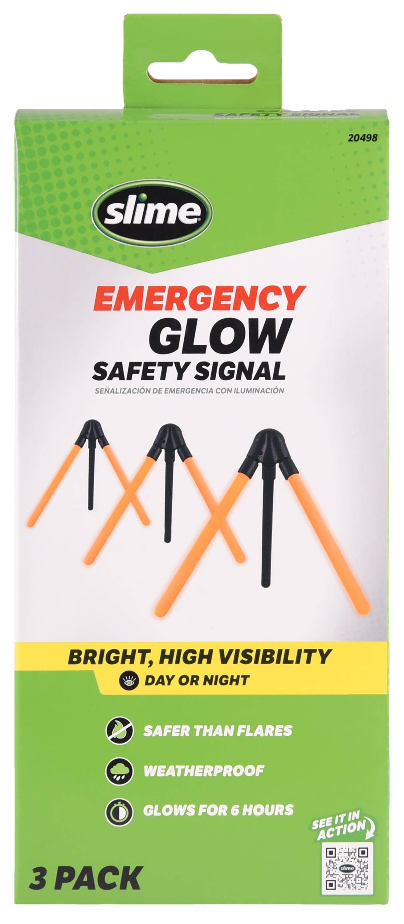 Slime Emergency Glow Safety Signals - High Visibility Light - 6 Hour ...