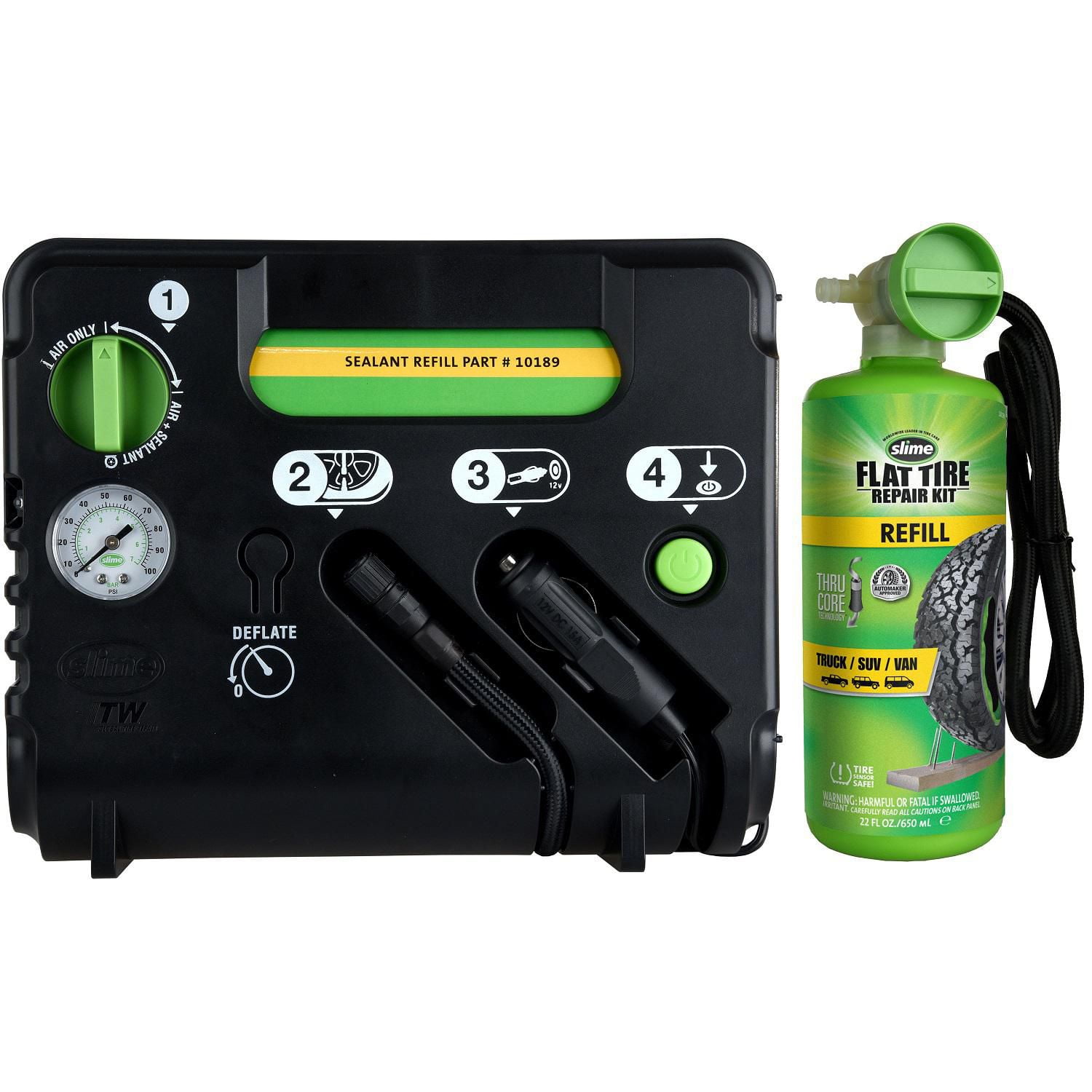 Slime Flat Tire Fixer for Tubeless Truck/SUV with Integrated Dial ...