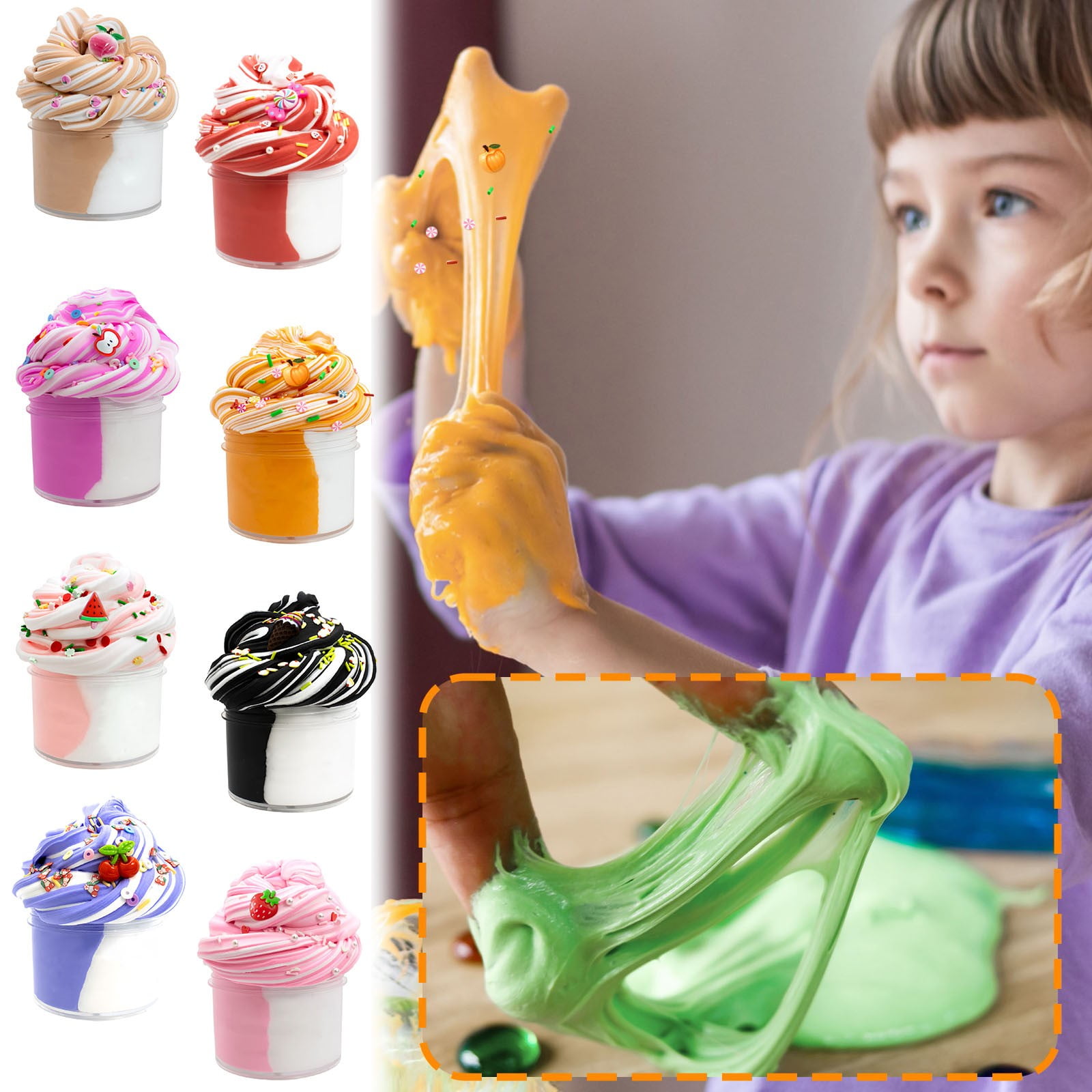 Slime for Kids,Non Sticky,Super Soft Sludge Toy,Birthday Gifts for Kids ...