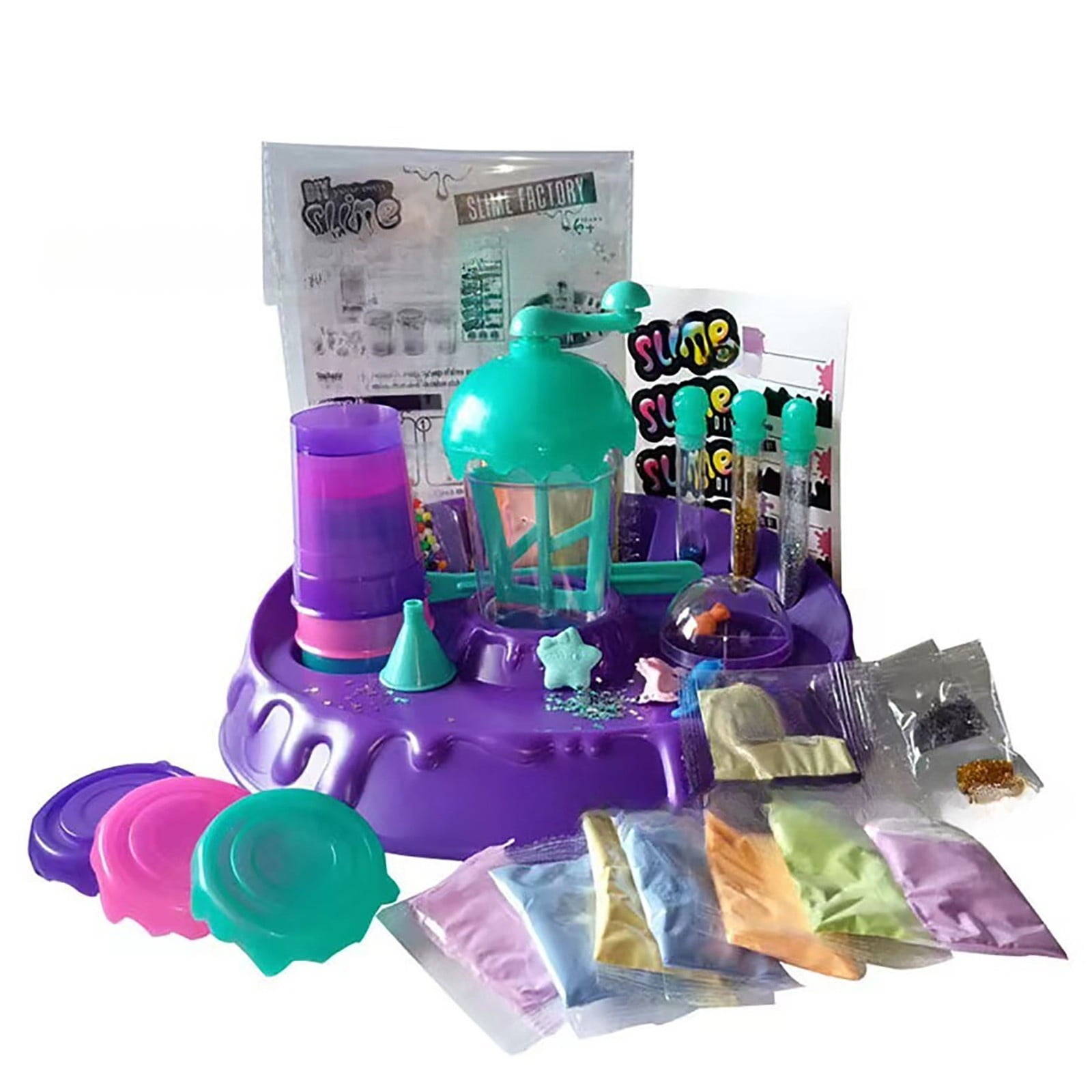 Slime Kit: Glimmer Crunchy, Foam & Jelly Cubes Slime - Sparkling Stress ...