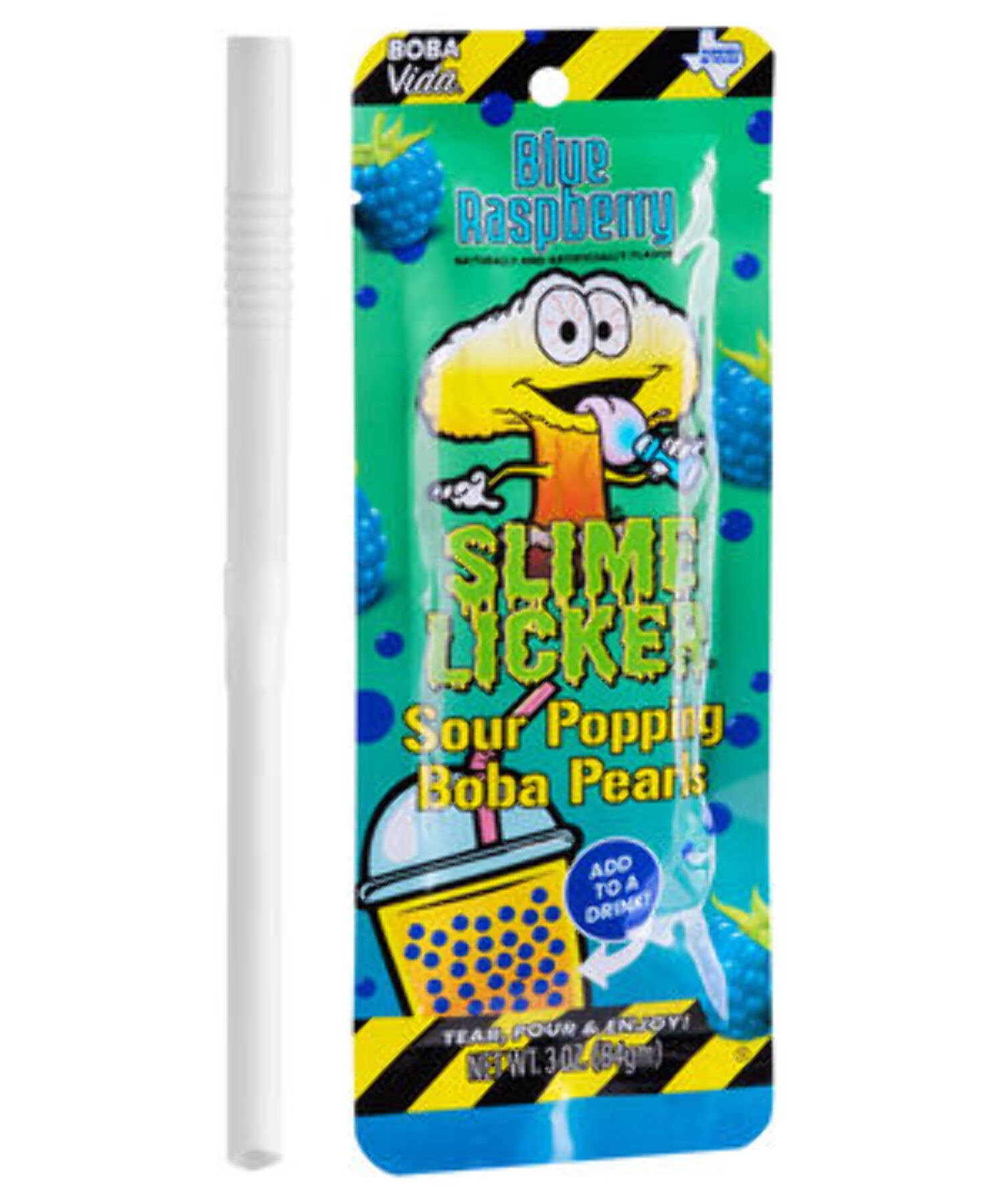 Slime Licker Sour Popping Boba Pearls with Boba Straws for Beverage ...