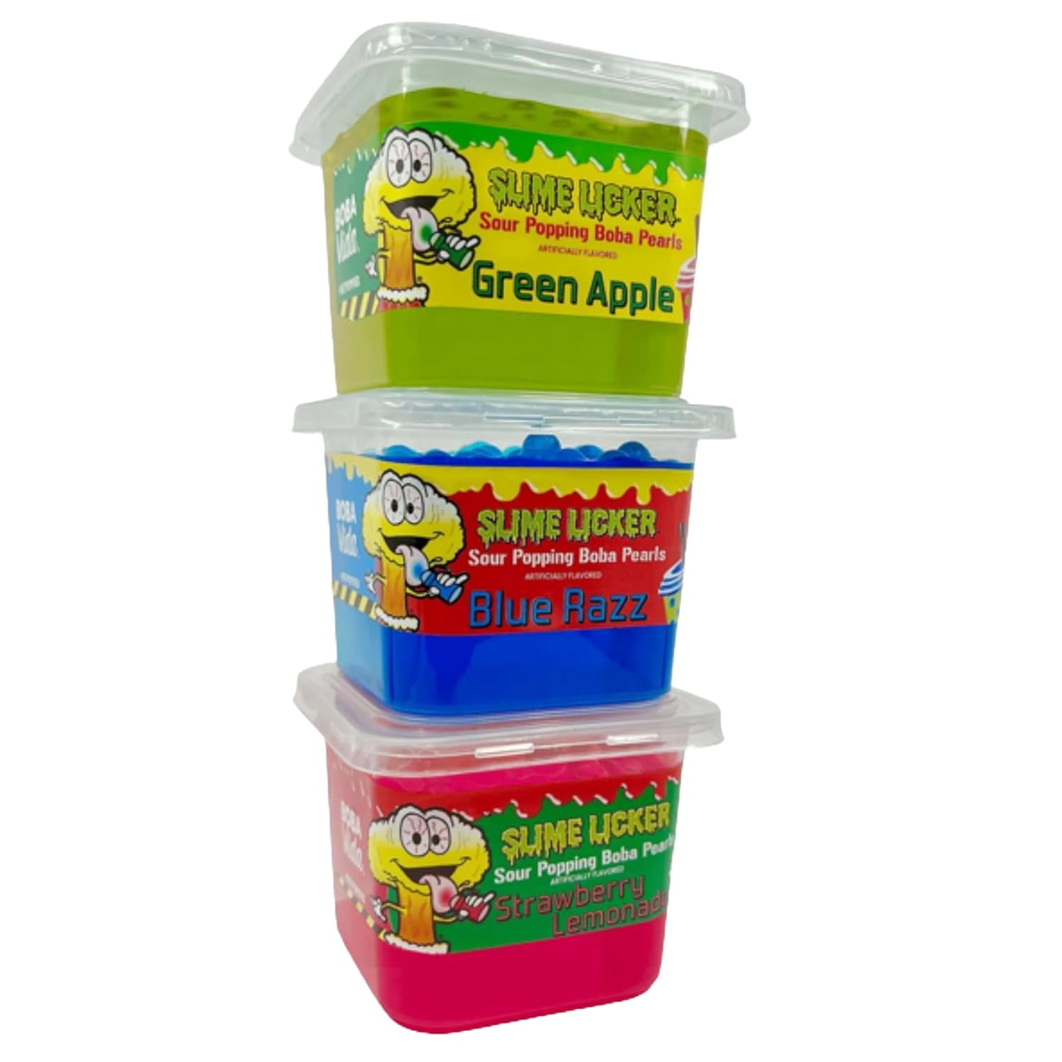 Slime Licker by BobaVida Blue Raspberry, Green Apple & Strawberry ...