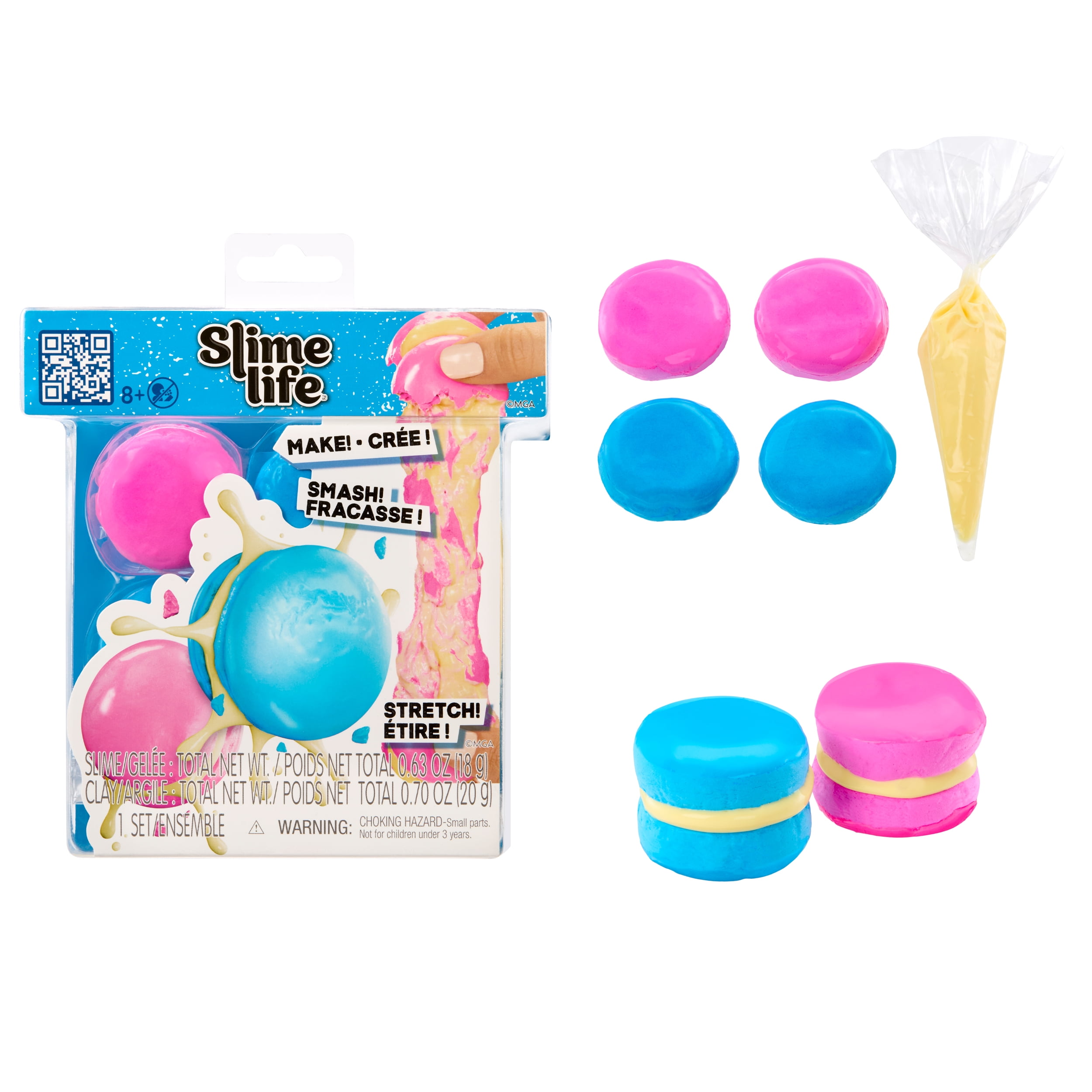 Slime Life Macaron DIY Slime Kit, Make, Smash, and Stretch Your Food ...
