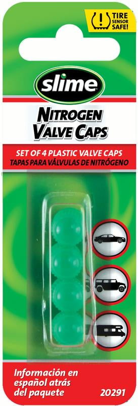 Slime Nitrogen Green Plastic Valve Stem Caps - 20291 - Walmart.com