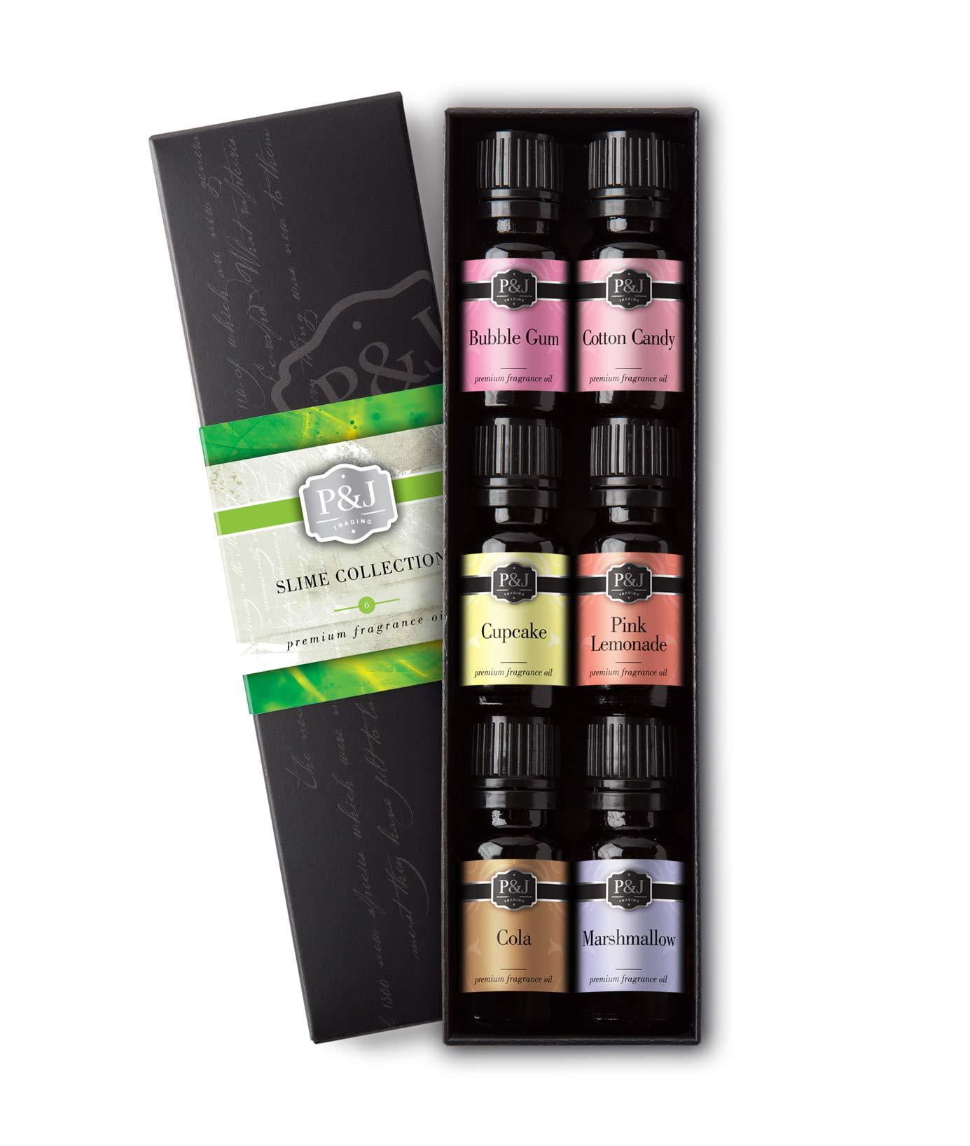 Slime 6 Fragrance Oils Set - Premium Grade - 10ml - Bubble Gum, Cotton ...