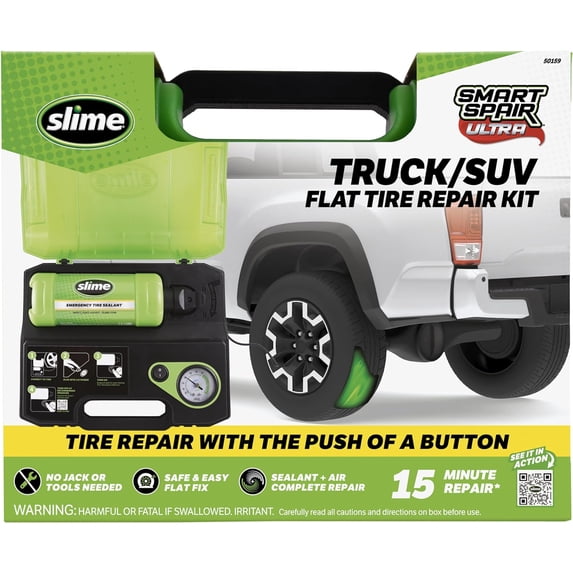 Slime Smart Spair Ultra Flat Tire Repair Kit, 15 Min Repair - Walmart.com