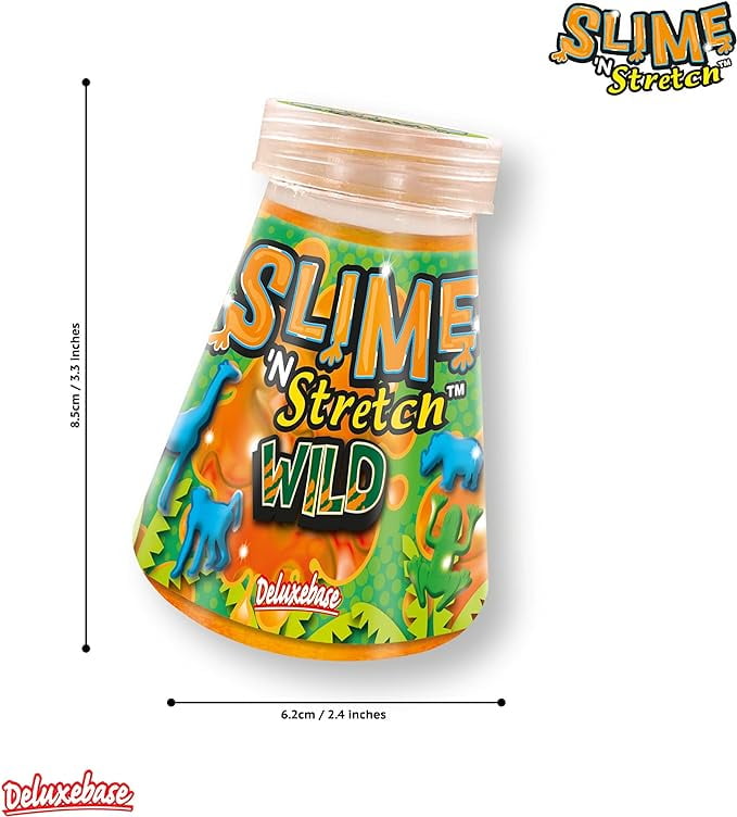 Slime 'n Stretch Wild Animals – Green Slime with Stretchy Safari Toy ...