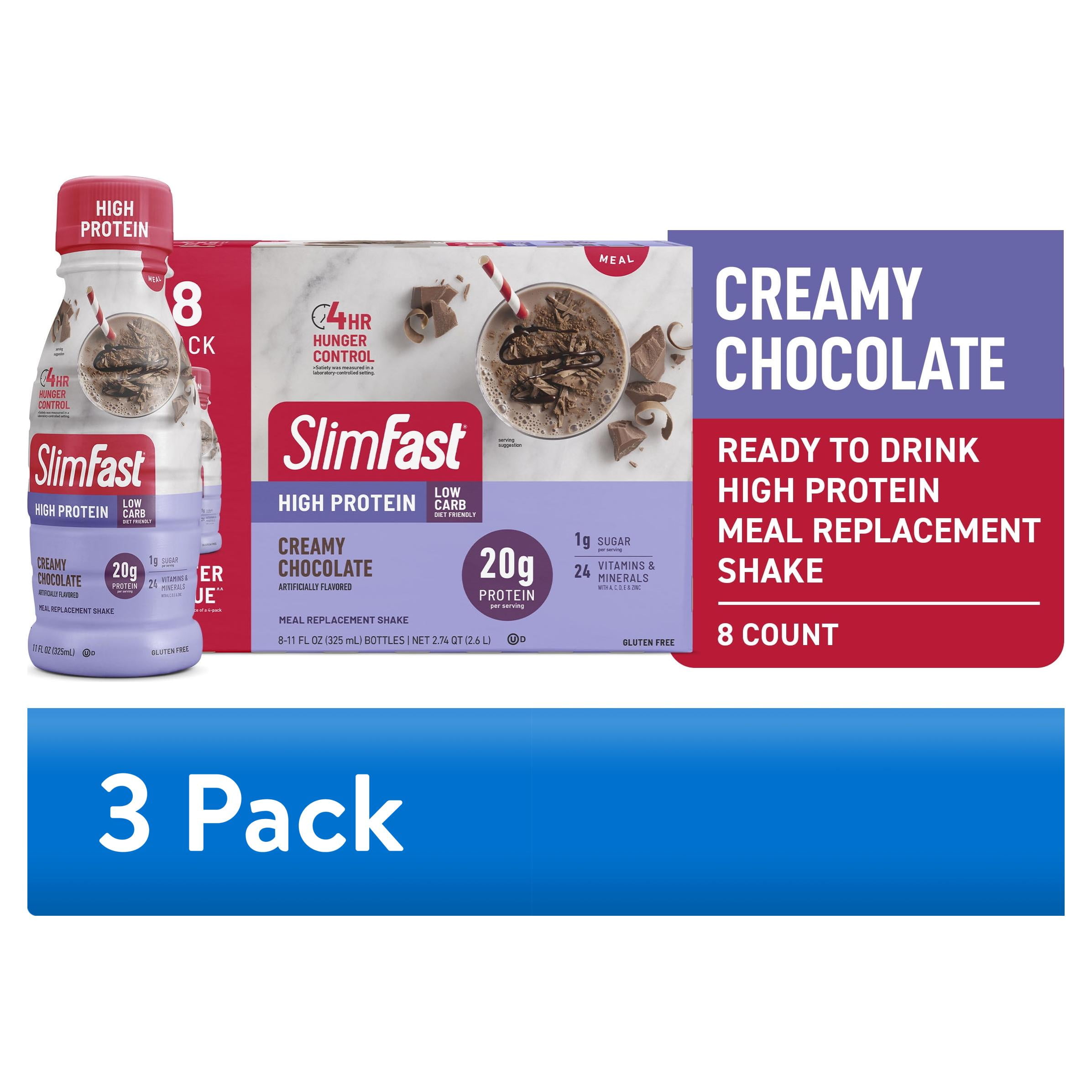 (3 pack) SlimFast High Protein Shake Meal Replacement Shake, Creamy ...