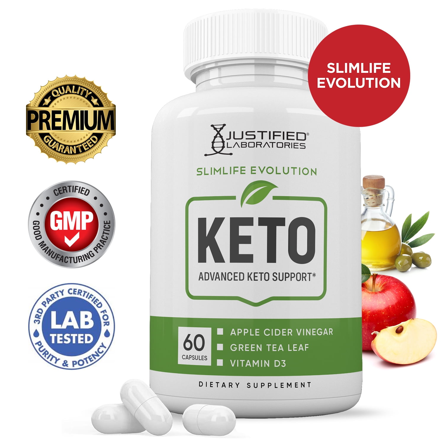 Slimlife Evolution Keto ACV Pills 1275mg Alternative to Gummies Dietary ...