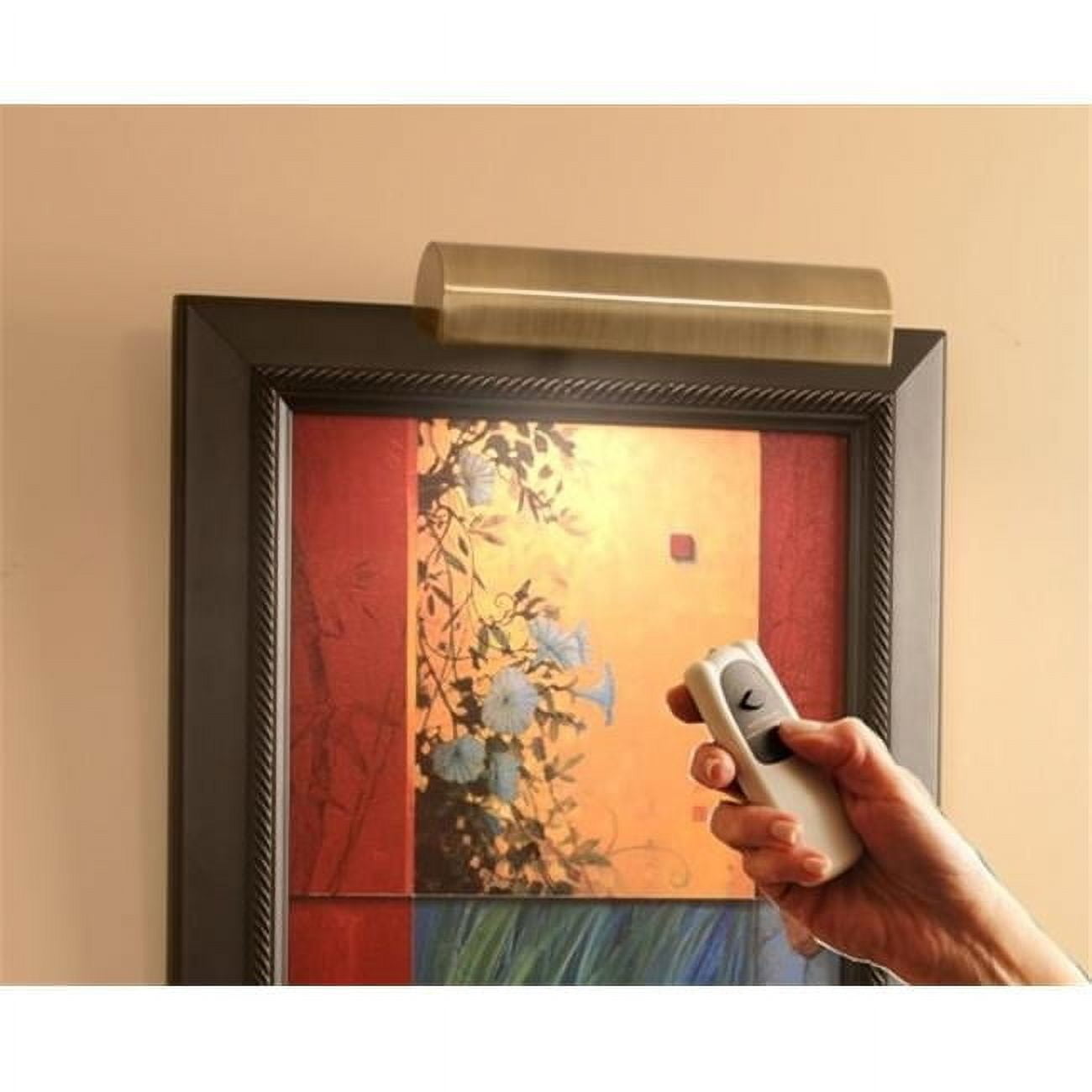 Slimline Antique Brass 8 In. Cordless LED Remote Control Picture Light ...