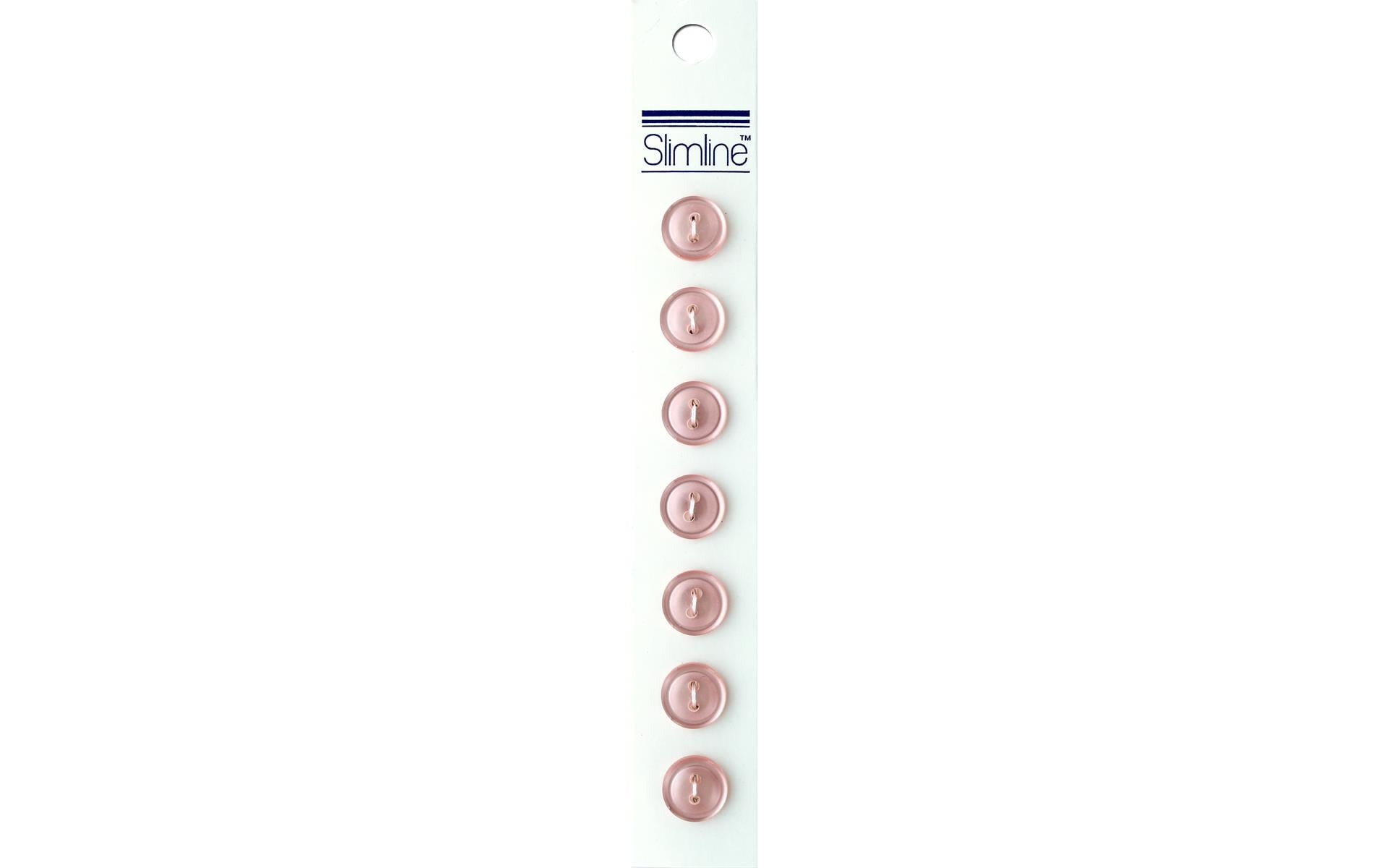 Slimline Buttons 7/16" Pink 7pc Hook #30 - Walmart.com