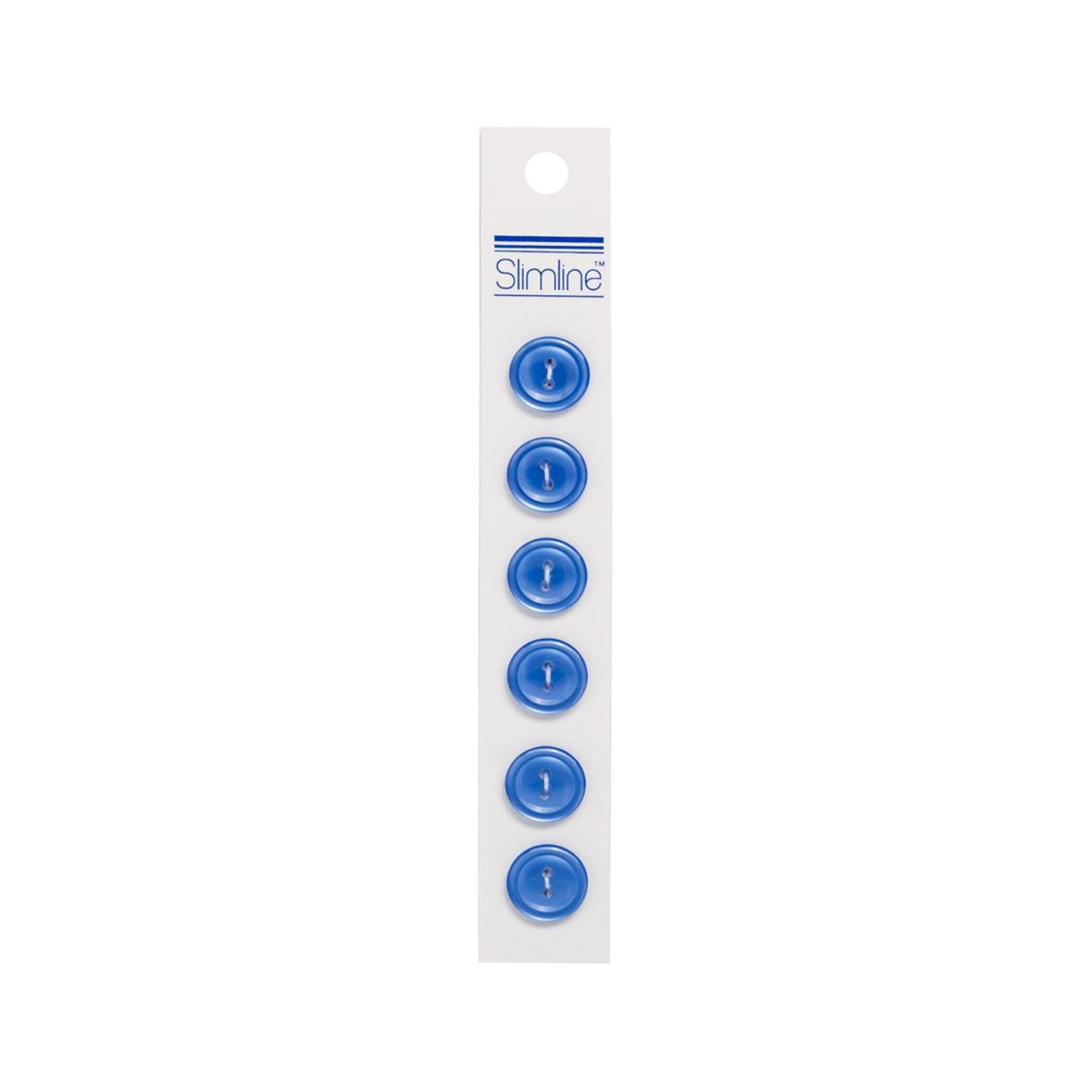 Slimline Buttons -Blue 2-Hole 9/16" 6/Pkg - Walmart.com