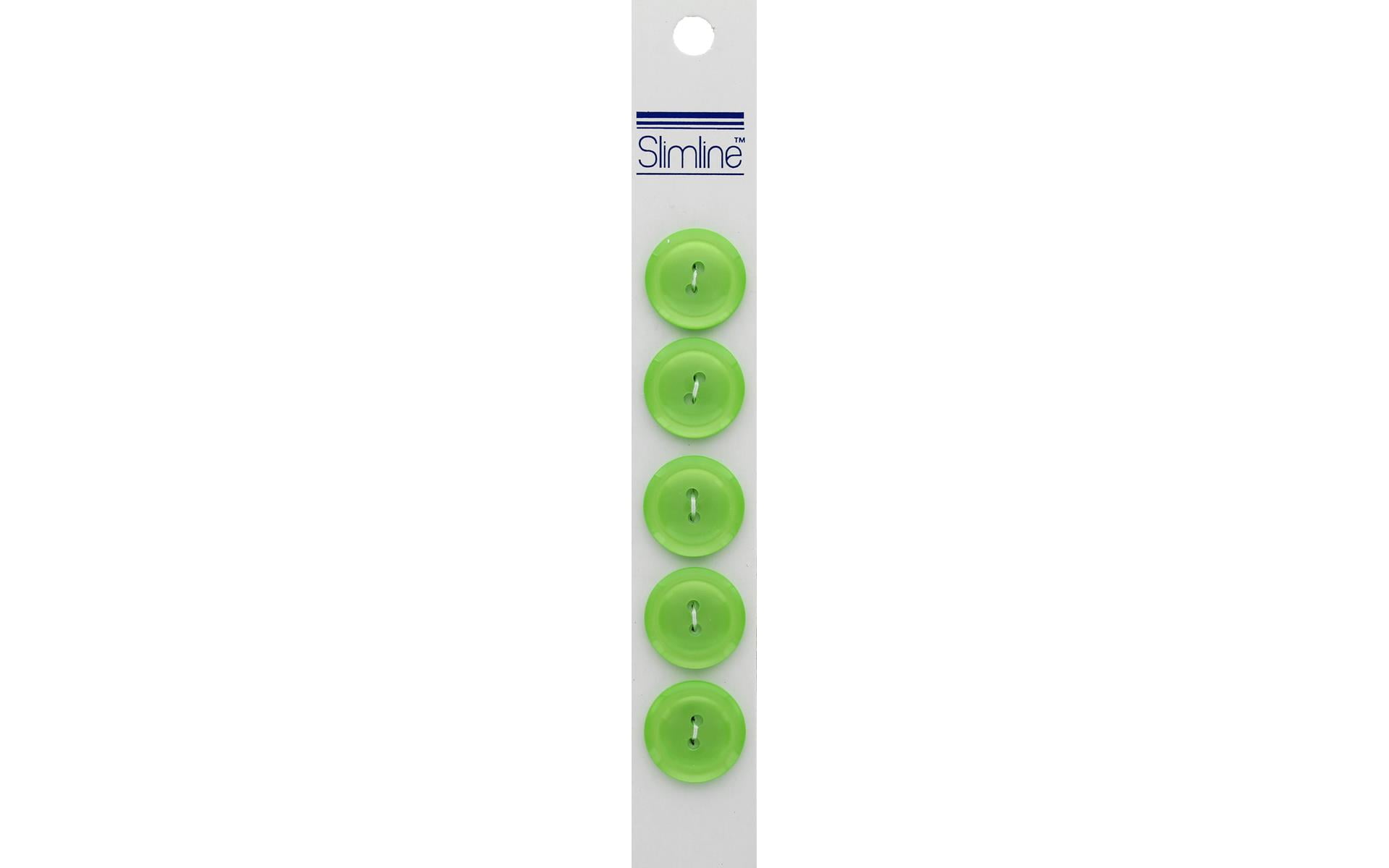 Slimline Buttons Series 1-Lime 2-Hole 3/4" 5/Pkg - Walmart.com
