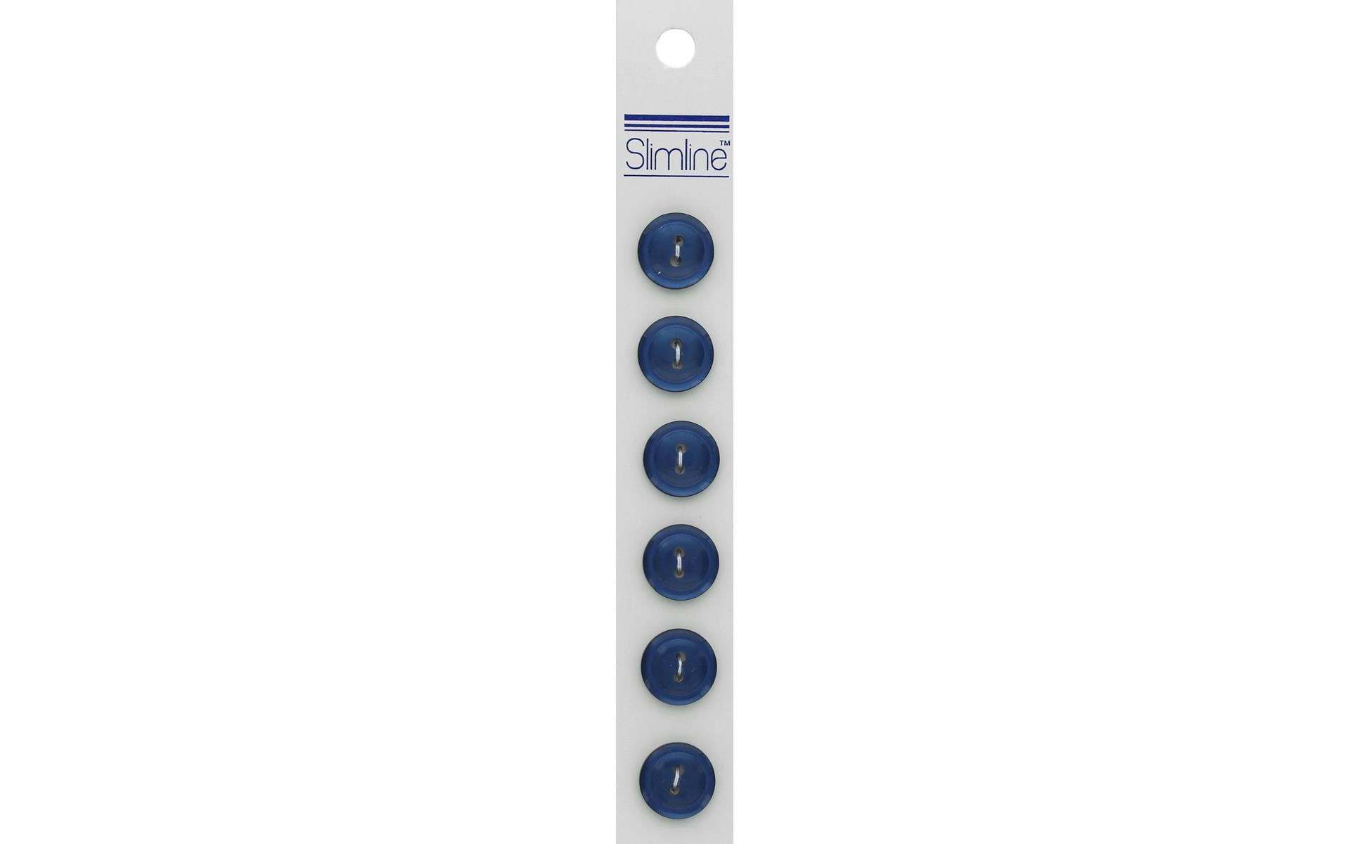Slimline Buttons Series 1-Navy 2-Hole 9/16" 6/Pkg - Walmart.com