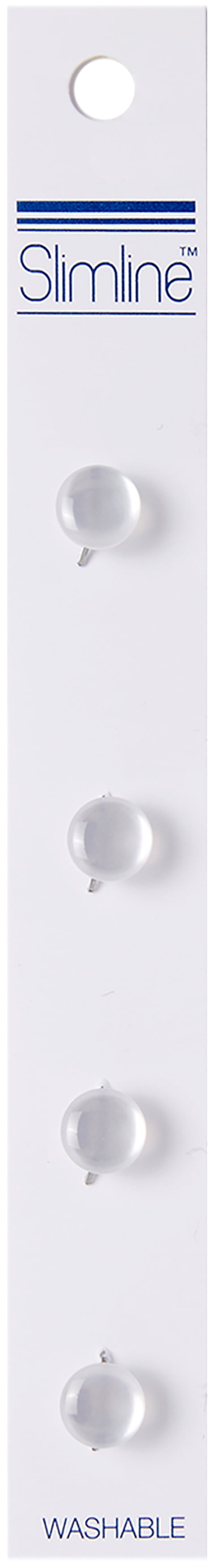 Slimline Buttons Series 1-White Shank 1/4" 4/Pkg - Walmart.com