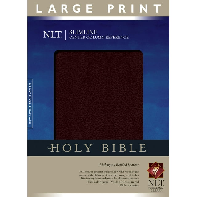 Slimline Center Column Reference Bible-NLT-Large Print - Walmart.com