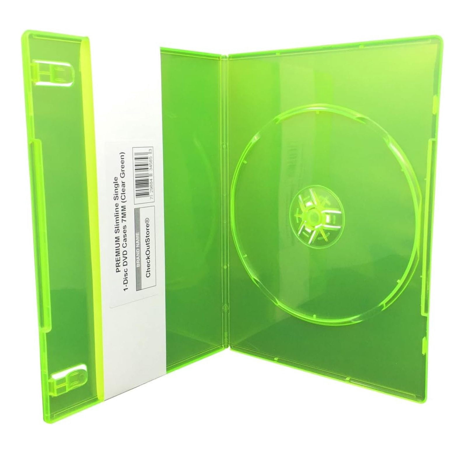 Slimline DVD Cases 7mm - Clear Green Single Disc Cases - 100% ...