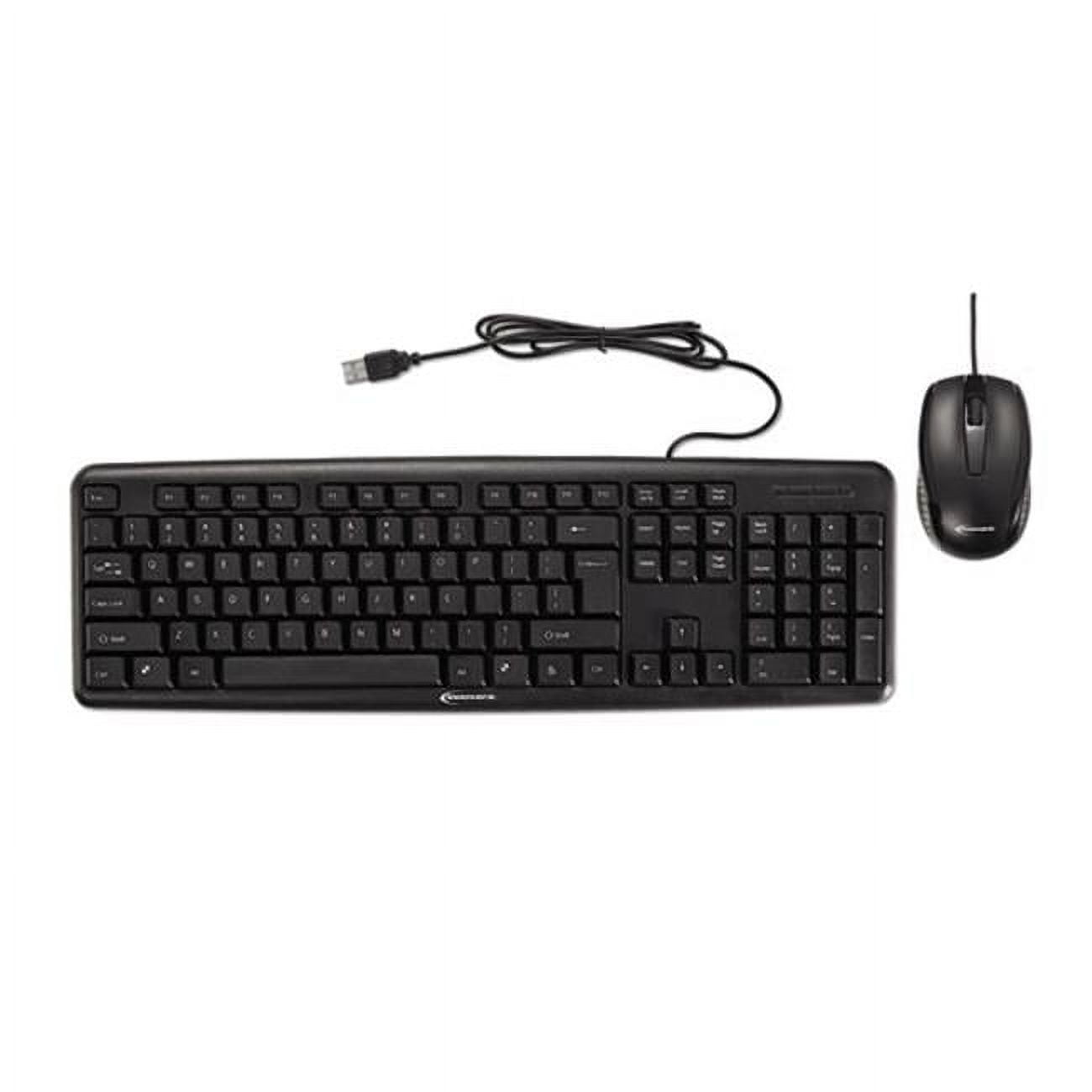 Slimline Keyboard and Mouse USB 2.0, Black - Walmart.com