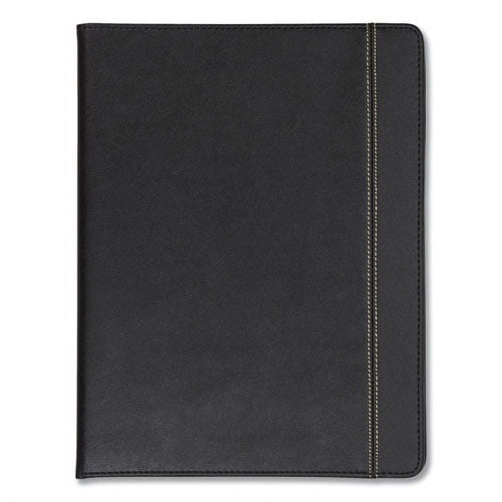 Slimline Padfolio, Leather-Look/faux Reptile Trim, Writing Pad, Black ...