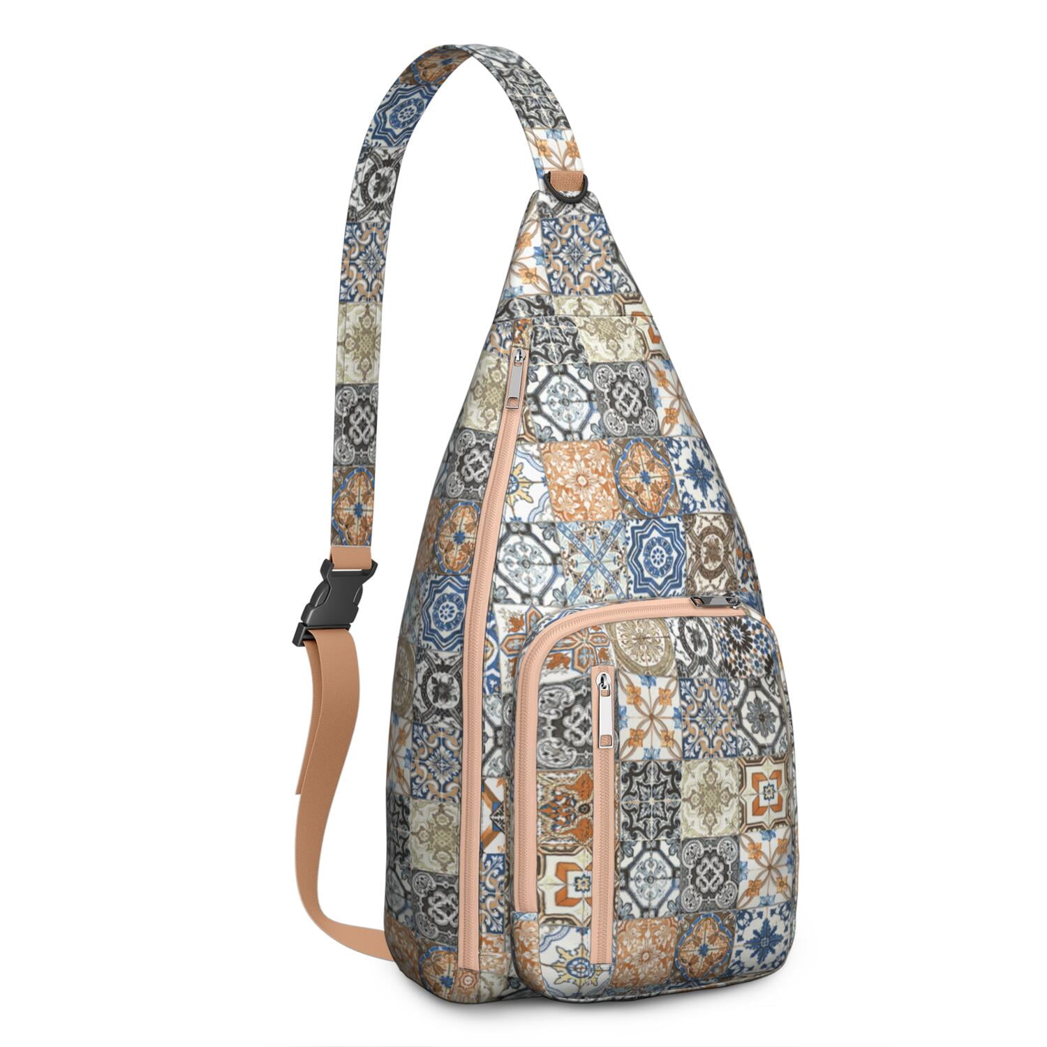 Sling Backpack - Boho Chic Shoulder Purse Vintage Ethnic Patterns Sling ...