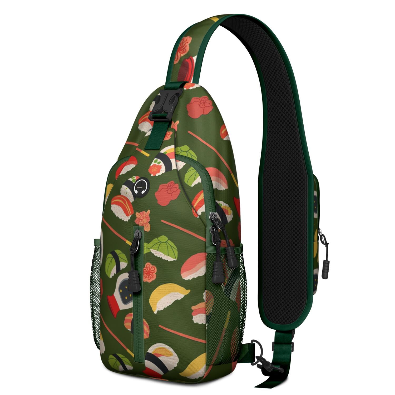 Sling Backpack Sushi Hiking Daypack Crossbody Backpack Purse for Men ...