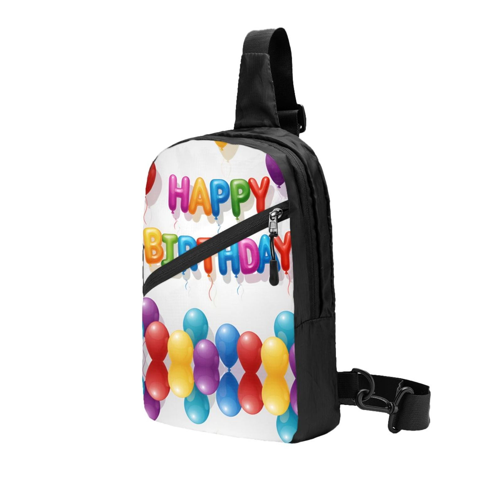 Sling Backpack Travel Hiking Daypack Happy Birthday Foldable Crossbody ...