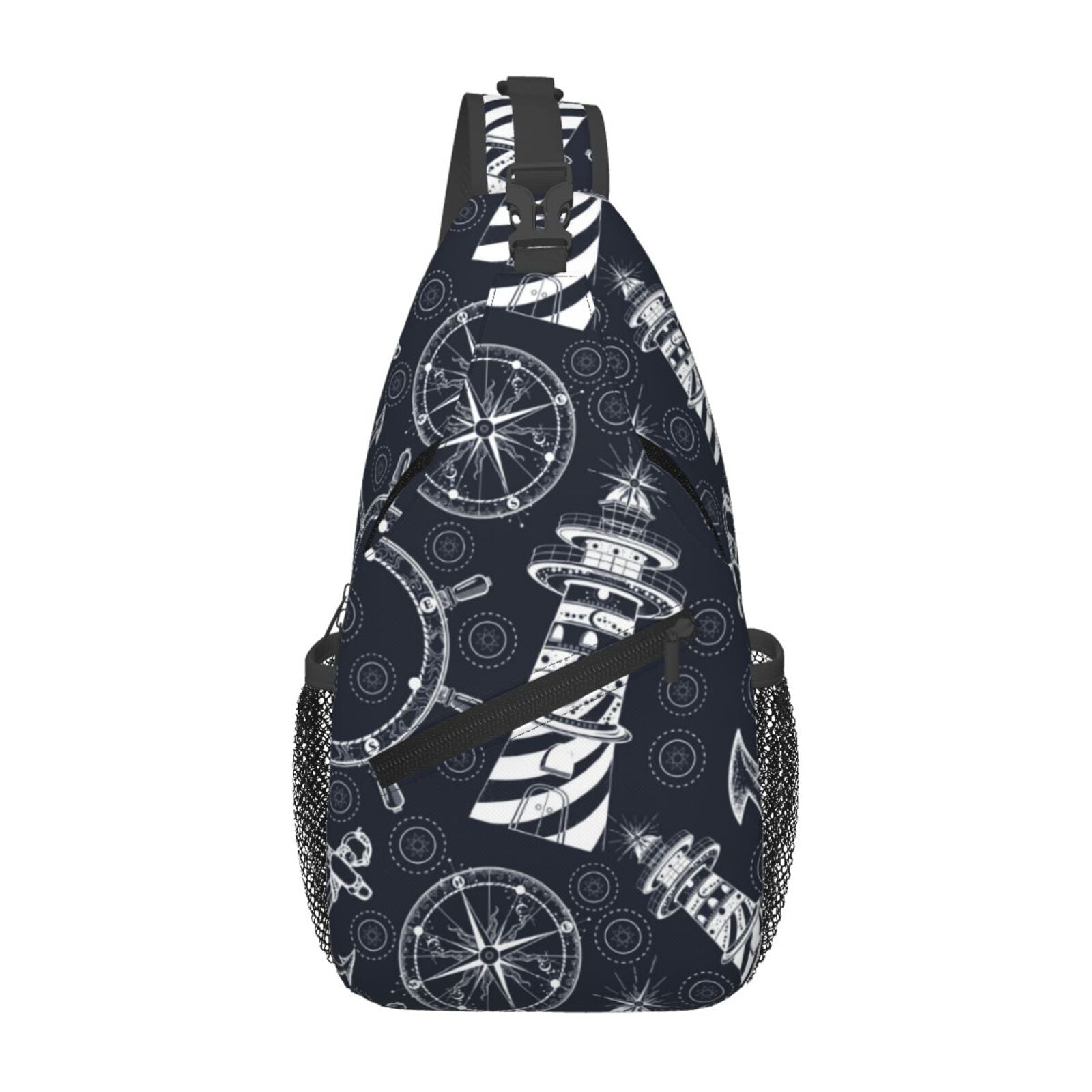 Sling Bag for Men, Anchor and Lighthouse Fanny Pack Crossbody Bags ...