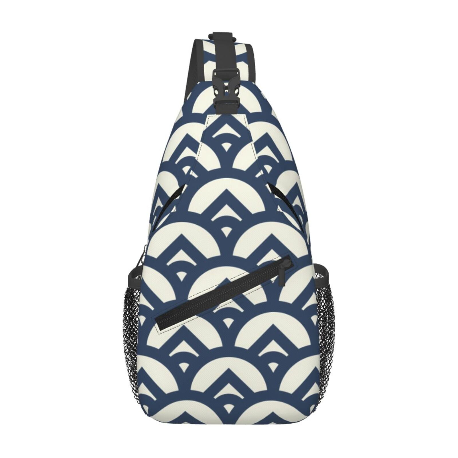 Sling Bag for Men, Blue Wave Pattern A Fanny Pack Crossbody Bags ...