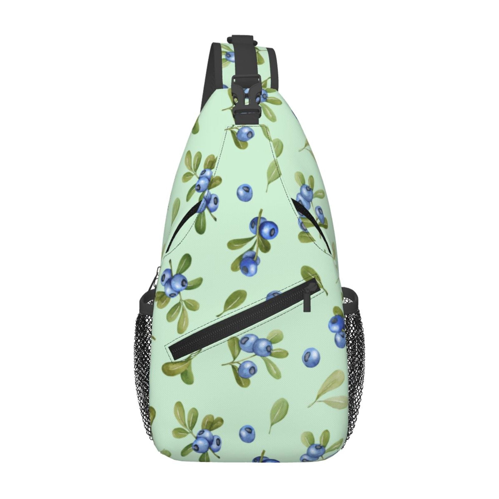 Sling Bag for Men, Blueberry berry Print Fanny Pack Crossbody Bags ...