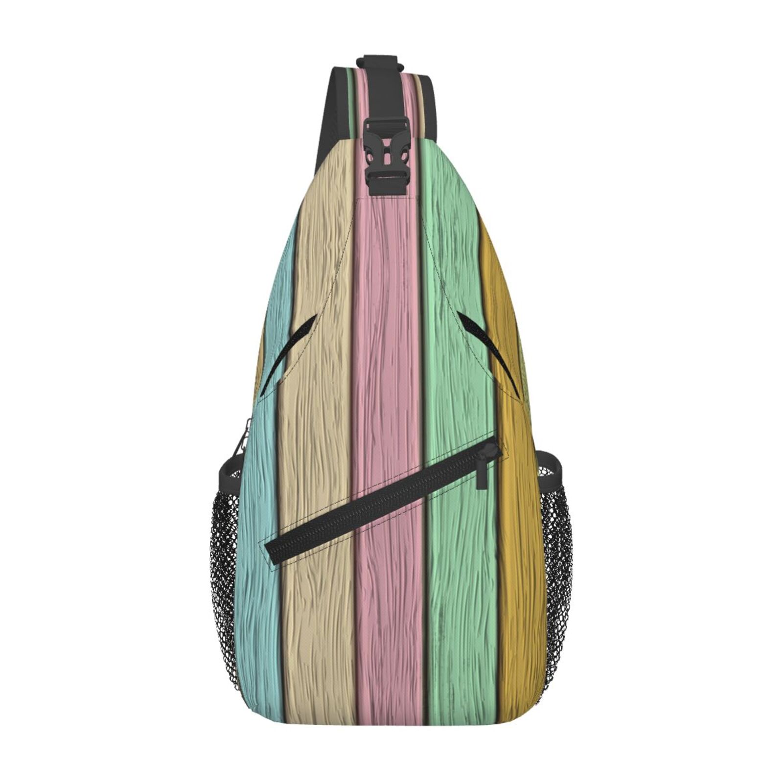 Sling Bag for Men, Pastel Wood Planks Fanny Pack Crossbody Bags ...
