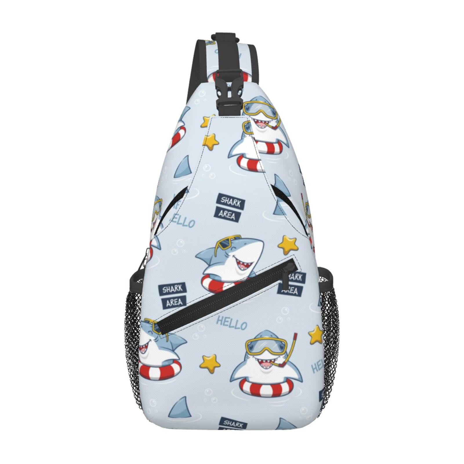 Sling Bag for Men, Swimming shark Fanny Pack Crossbody Bags Shoulder ...