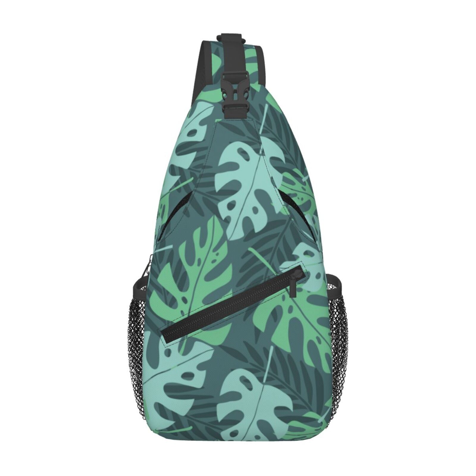 Sling Bag for Men, Tropical Green Leaf Fanny Pack Crossbody Bags ...