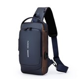Sling Bag for Men Anti-Theft USB Crossbody Backpack Waterproof Chest ...