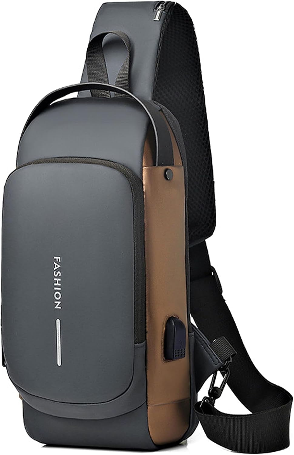 Sling Bag for Men Anti-Theft USB Crossbody Backpack Waterproof Chest ...