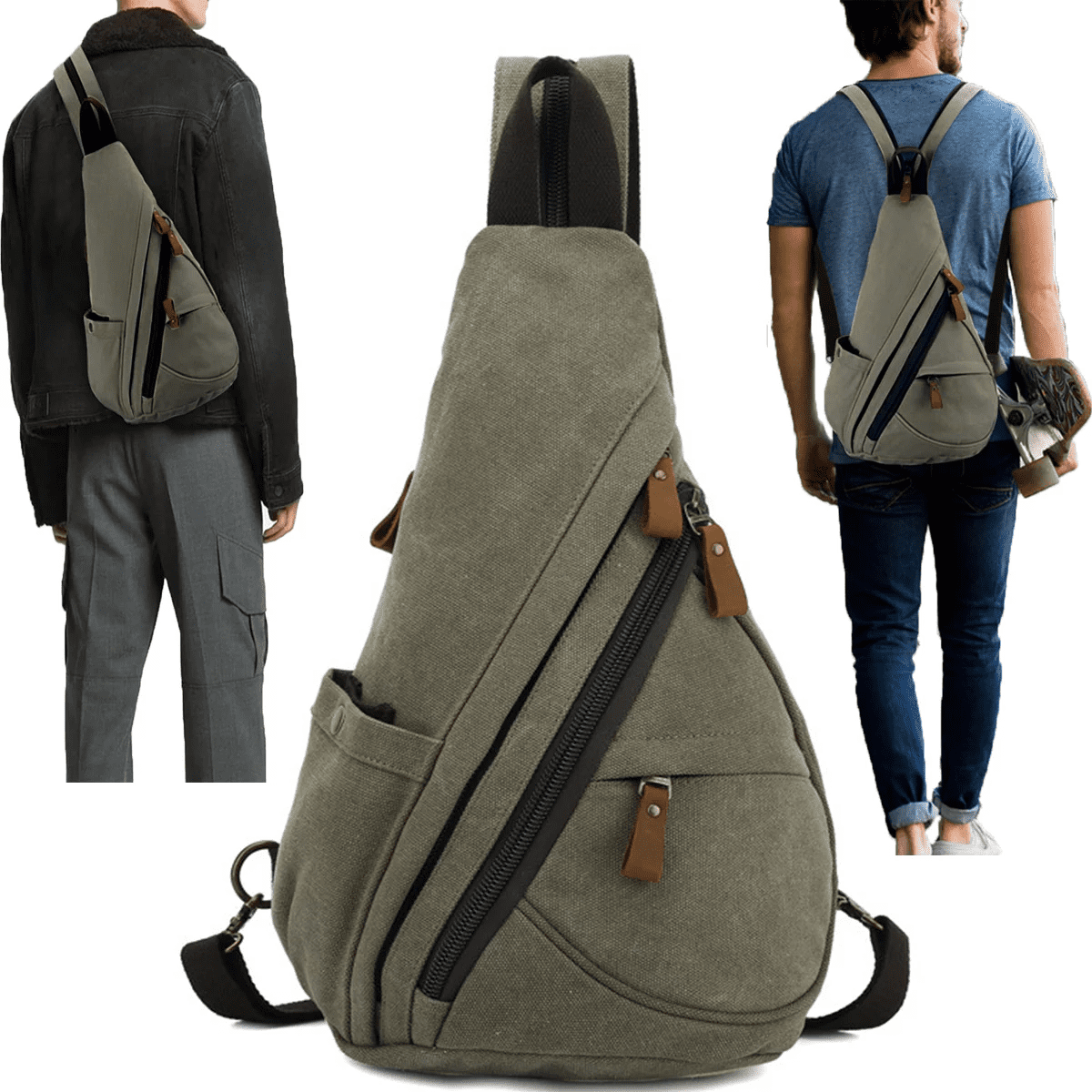 Sling Bags for Men - Chest Backpack Shoulder Daypack Crossbody Bag for ...