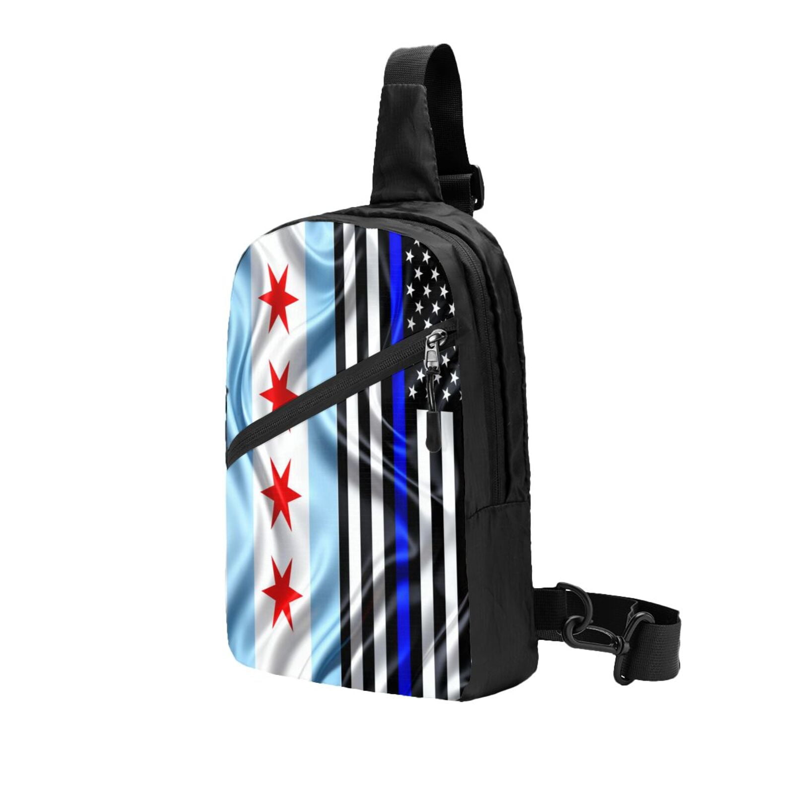 Sling Crossbody Backpack Us Thin Blue Line Flag Of Chicagoan ...