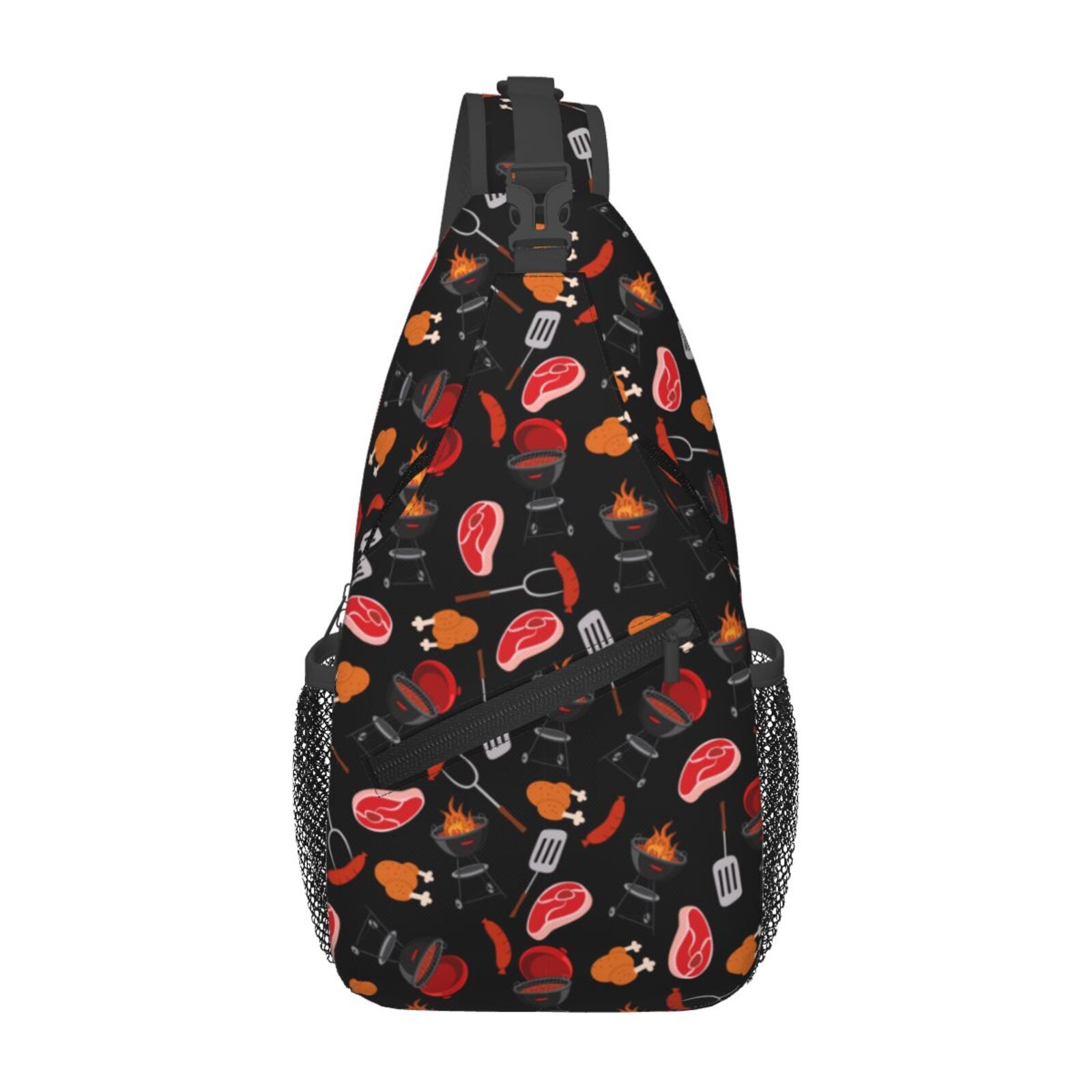 Sling Crossbody Bag for Women and Men BBQ Small Sling Backpack, Chest ...